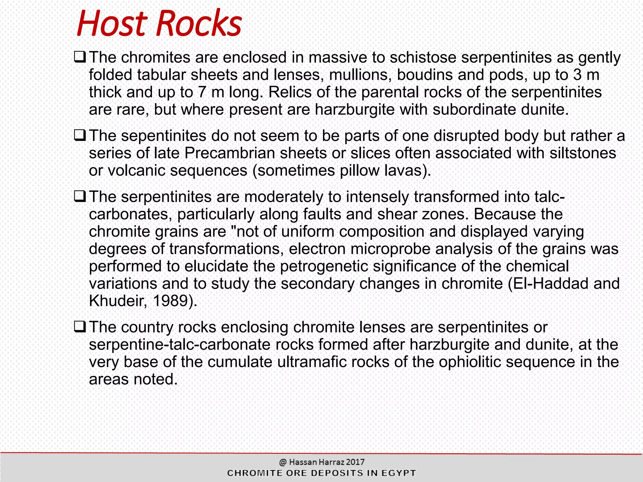 CHROMITE ORE DEPOSITS IN EGYPT | PDF