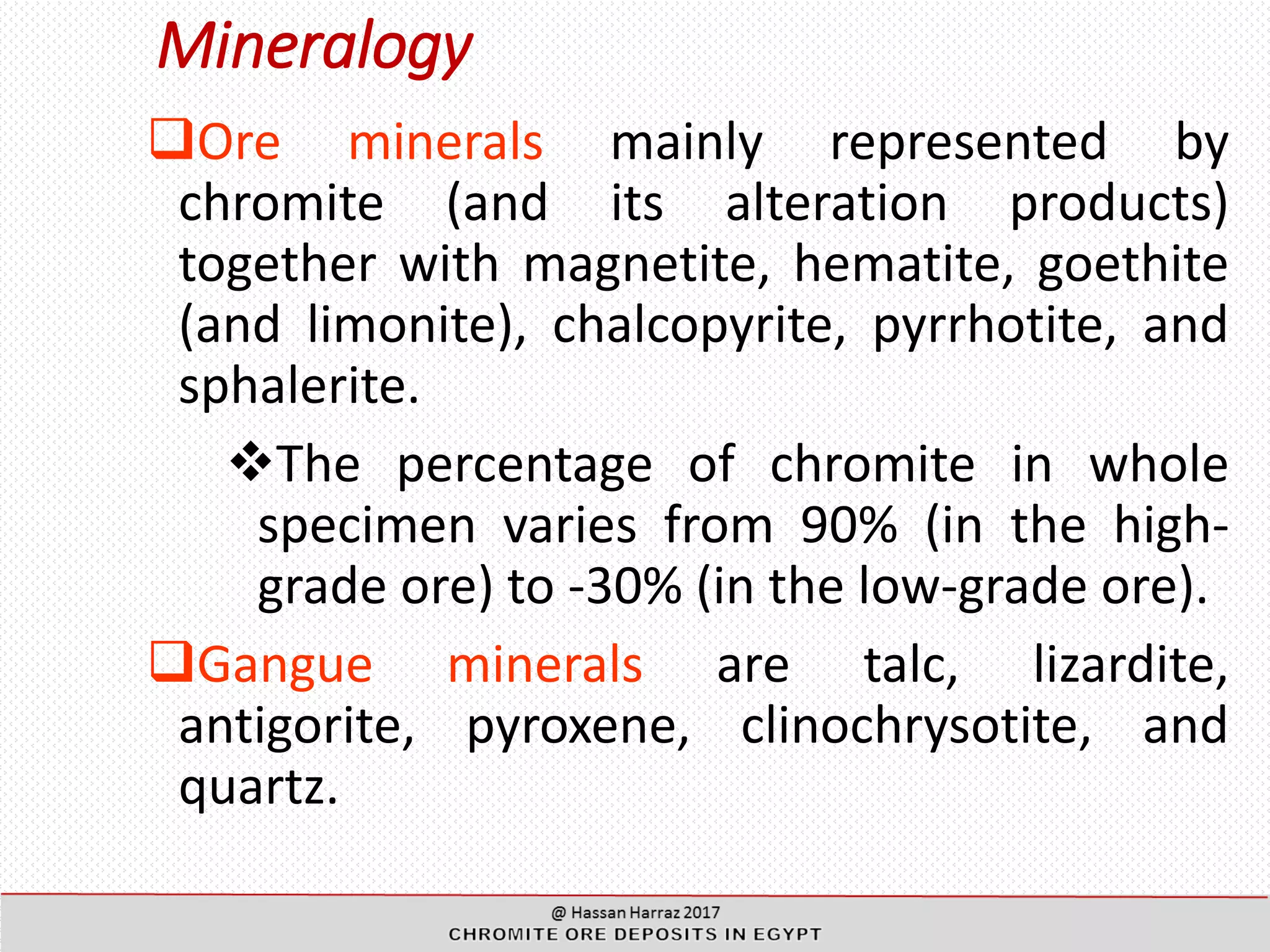 CHROMITE ORE DEPOSITS IN EGYPT | PDF