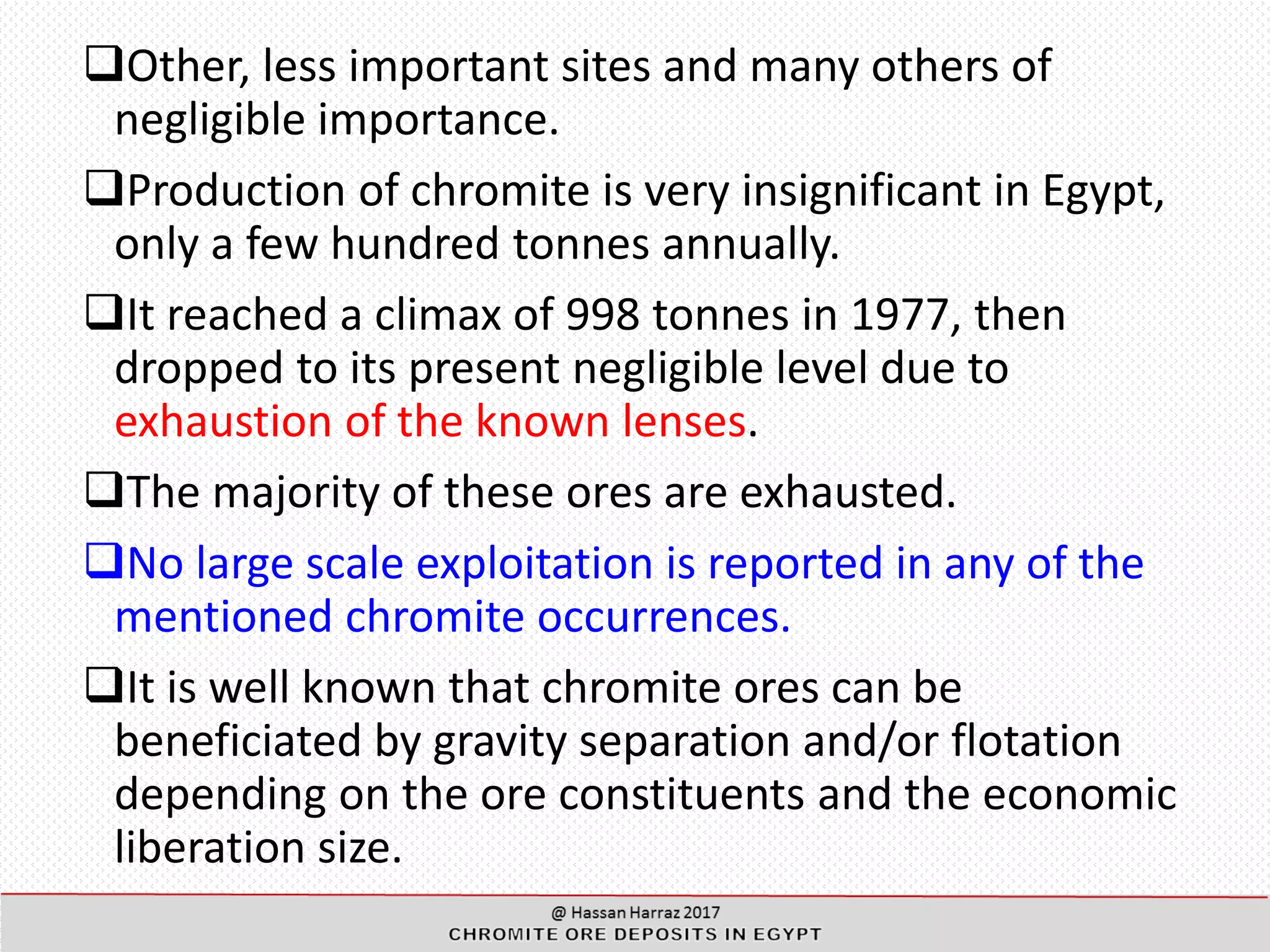 CHROMITE ORE DEPOSITS IN EGYPT | PDF