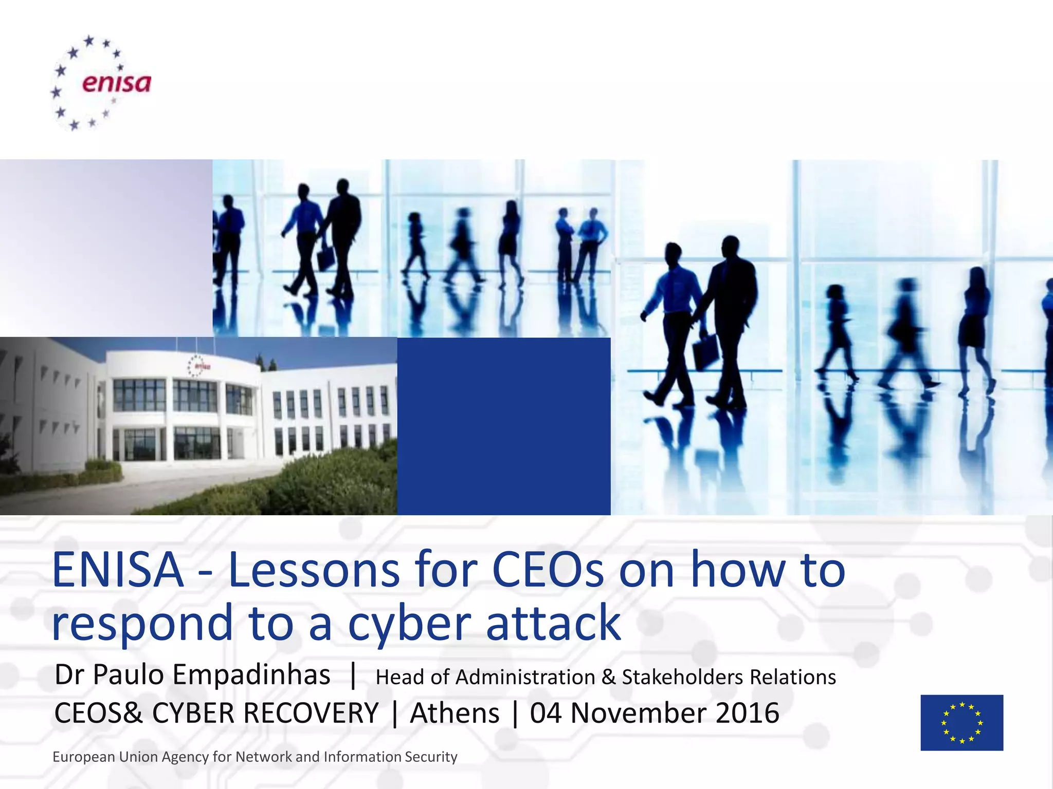 ENISA - EU strategies for cyber incident response | PPTX | IT and Internet Support | Internet