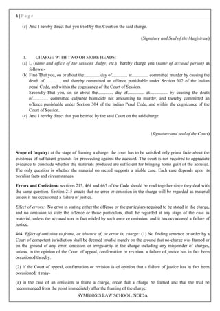 Cr.P.C framing of Charges | DOCX