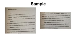 Chapter I - The Problem and Its Background | PDF