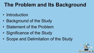 Chapter I - The Problem and Its Background | PDF