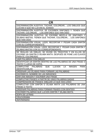 Grupos consonánticos o sinfones cr | PDF