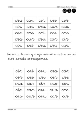 Grupos consonánticos o sinfones cr | PDF