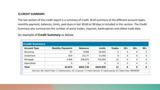 Decoding of a Credit Report | PPTX