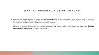 Decoding of a Credit Report | PPTX