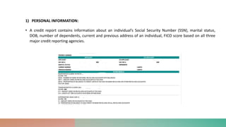 Decoding of a Credit Report | PPT