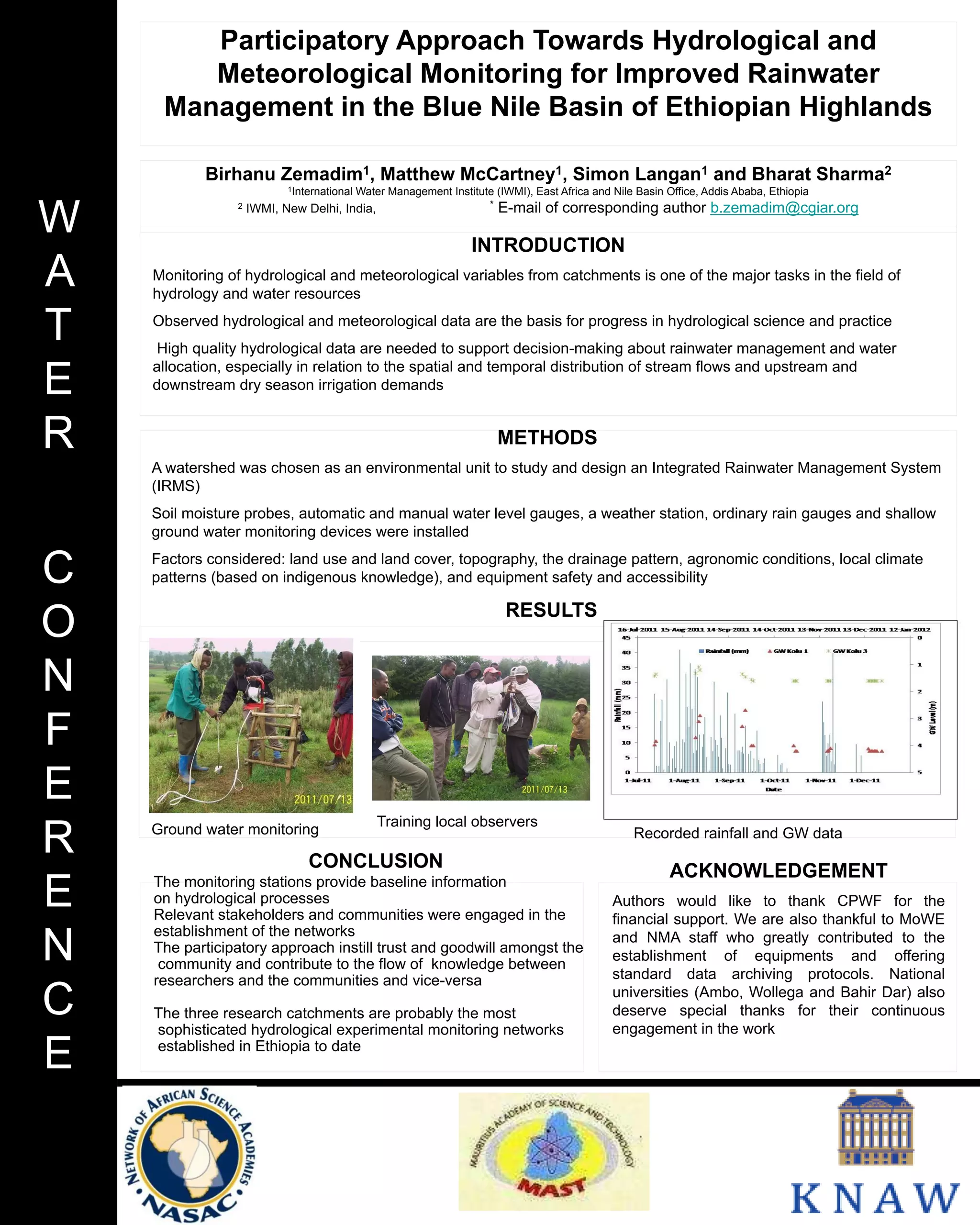 Poster: Participatory approach towards hydrological and meteorological ...