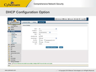Wifi Security for SOHOs: Cyberoam UTM CR15wi | PPT