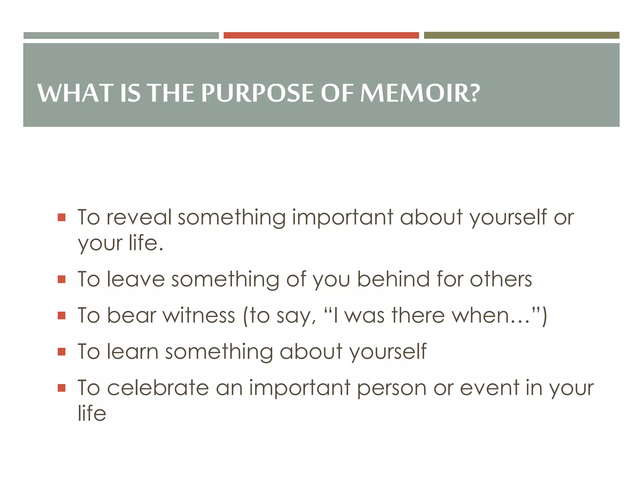 Cr 206 ag memoir introduction | PPT