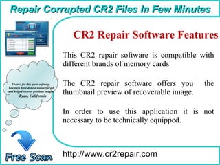 Steps to repair damaged CR2 image files | PPT