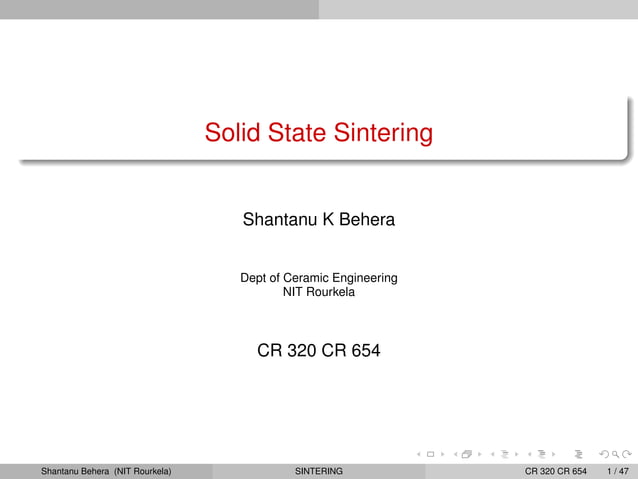 Lecture Solid State Sintering Pdf Chemistry Science