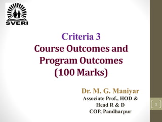 Cr 3: Course Outcomes and Program Outcomes | PPTX