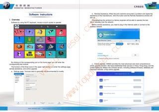 Cr825 multifunction test bench installation manual | PDF