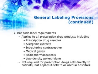 Labeling of Drugs: 21 CFR Part 201 | PPT