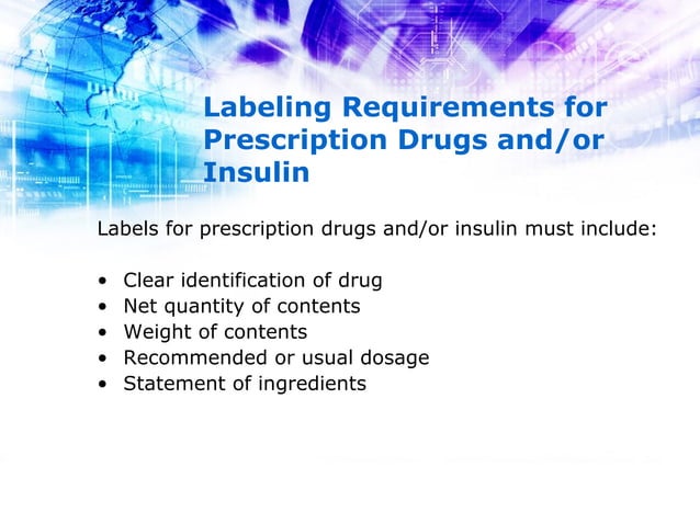 Labeling of Drugs: 21 CFR Part 201 | PPT