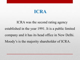 Credit rating agencies in india | PPTX