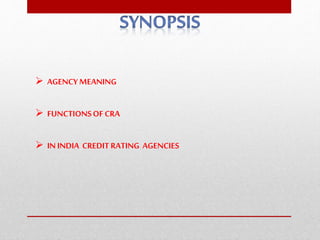 Credit rating agencies in india | PPTX