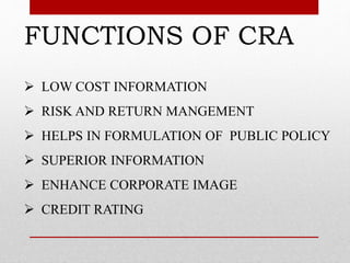 Credit rating agencies in india | PPTX