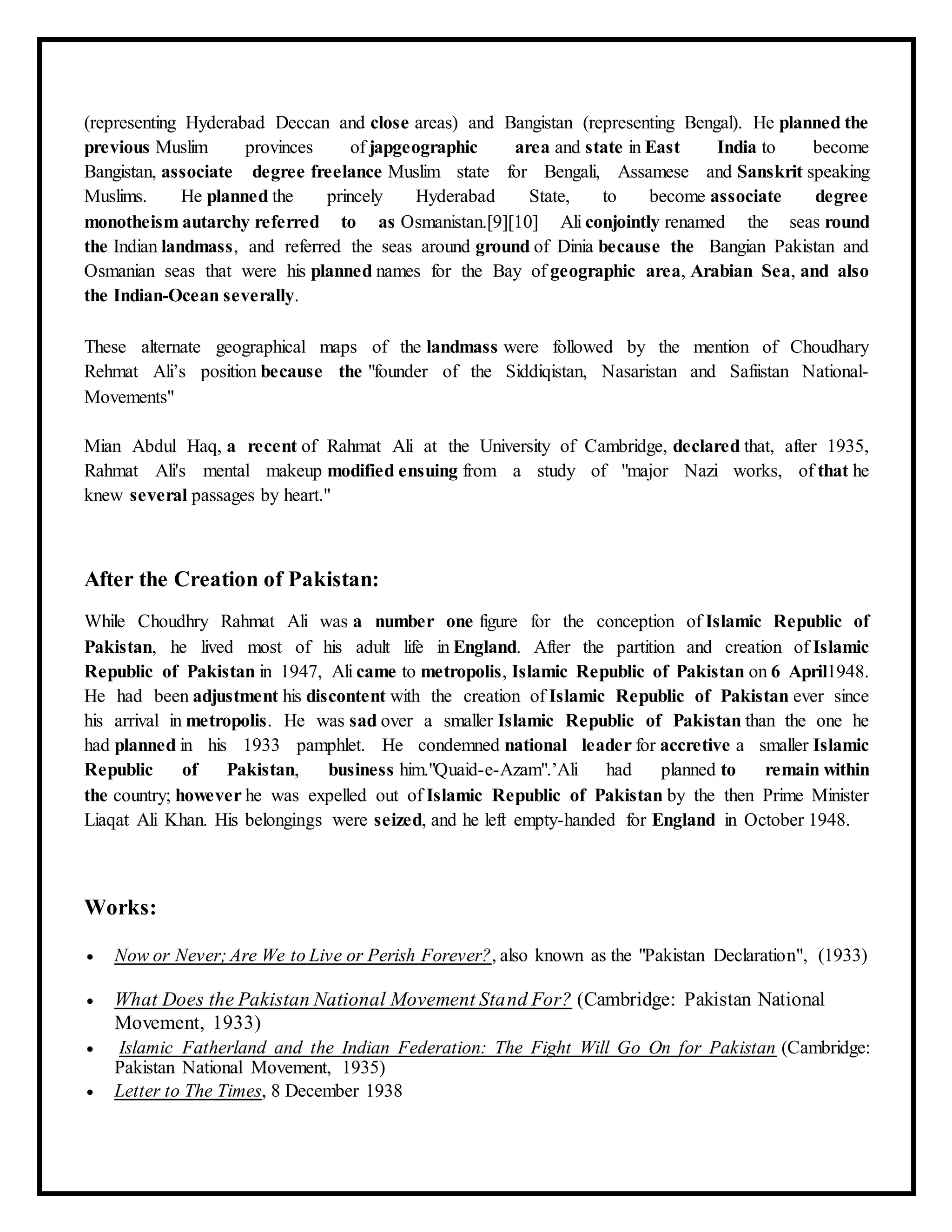 Choudhary Rehmat Ali | DOCX