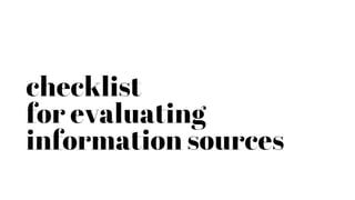 CRAAP Test for evaluating information sources | PPT