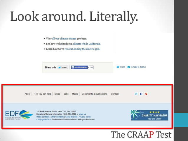 The Craap Test for evaluating resources | PPTX | Educational Assessment ...