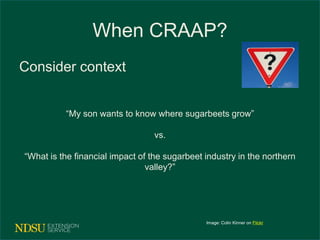 Evaluating Online Information: Sift Out the CRAAP | PPT