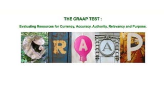 CRAAP Test: Evaluating Resources for Currency, Relevancy, Accuracy ...