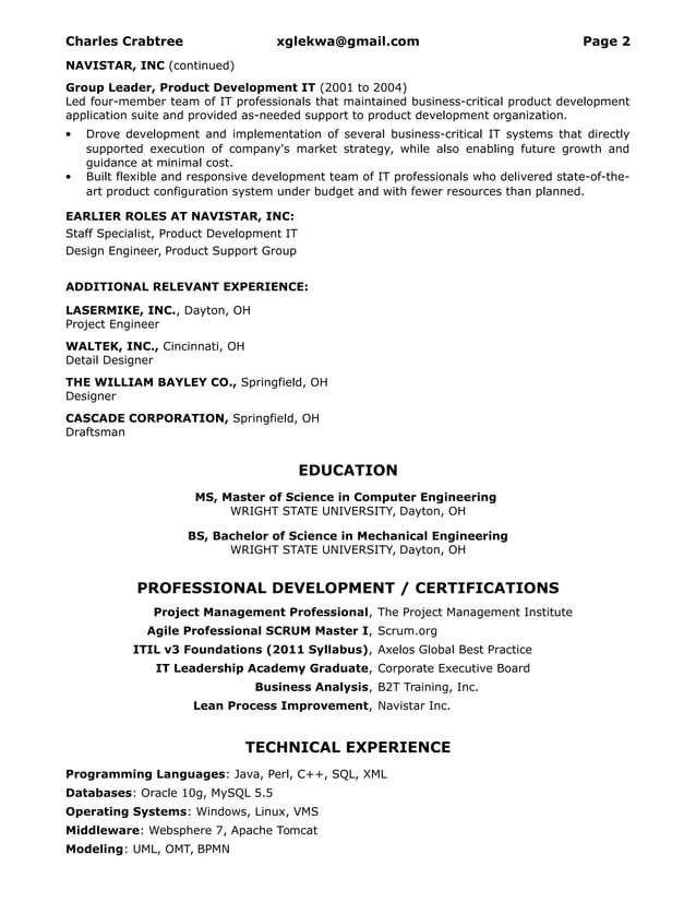 Crabtree charles resume | PDF