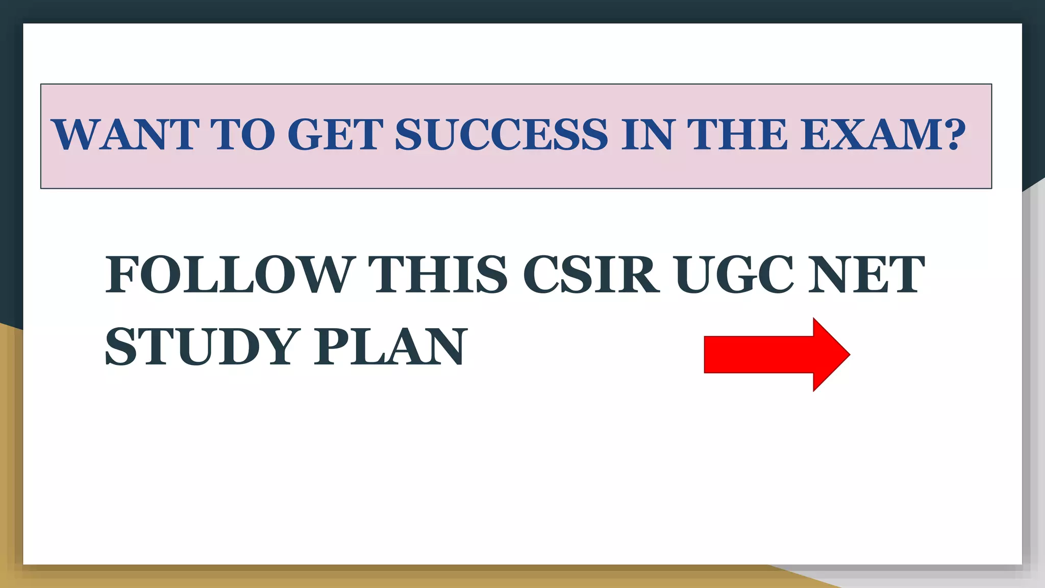 Crack CSIR UGC NET chemical science - Study Plan | PPTX