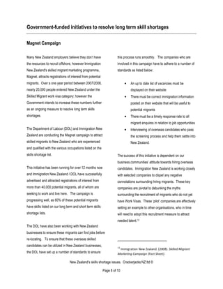 Crackerjacks New Zealand's Skills Shortage Issues | PDF
