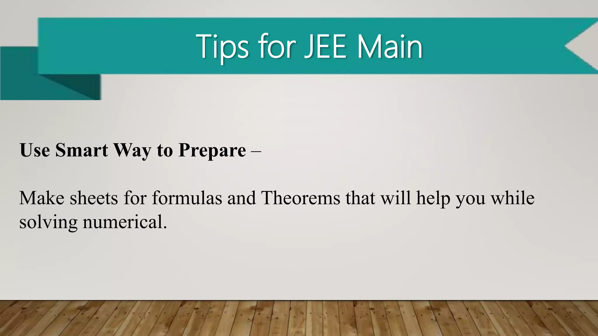 Tips to Crack IIT JEE in 3 Months with Important Details | PPT | Free Download
