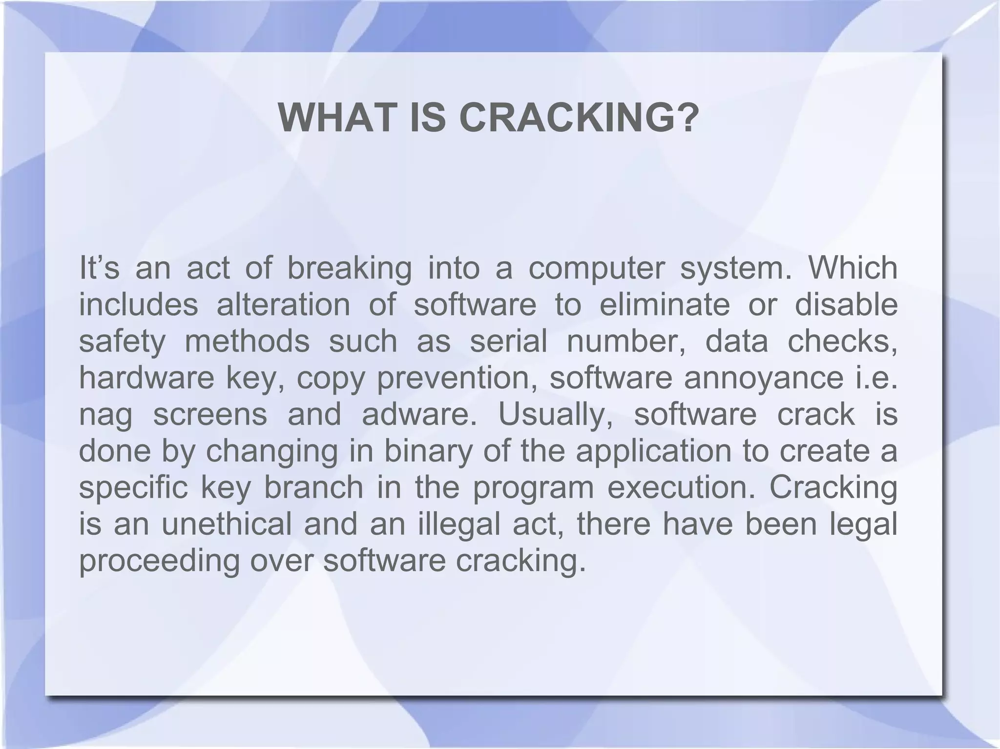 Cracking | PPT