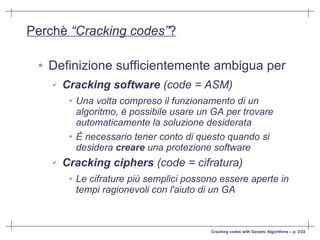 Cracking Codes With Genetic Algorithms | PPT | Free Download