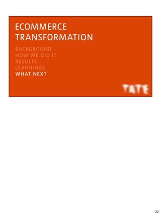 Cracking e-commerce at Tate | PDF