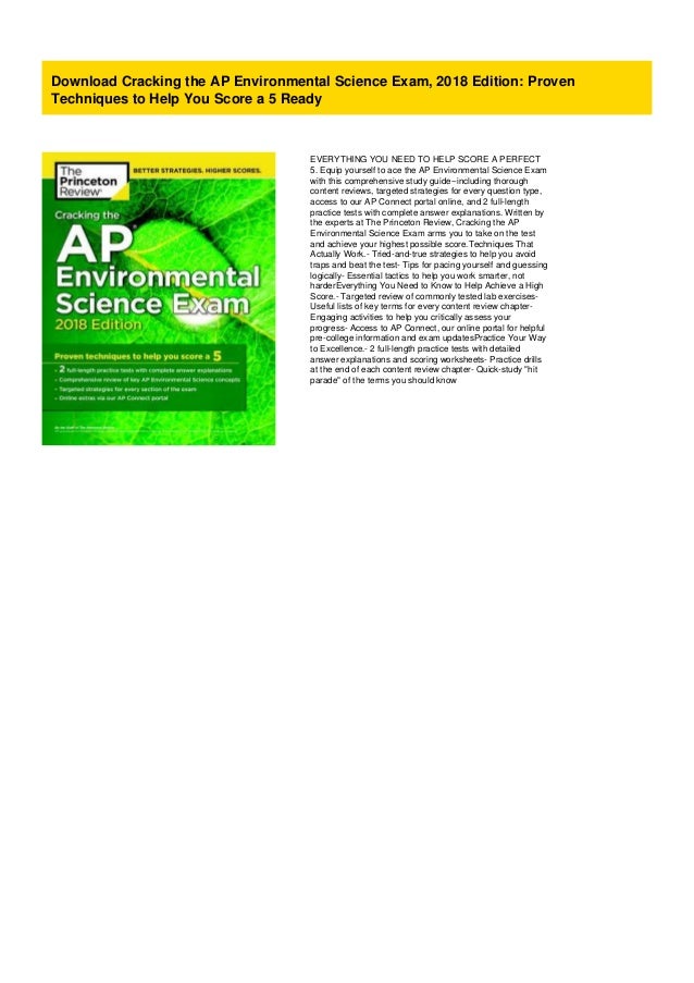 Download Cracking the AP Environmental Science Exam, 2018 Edition ...