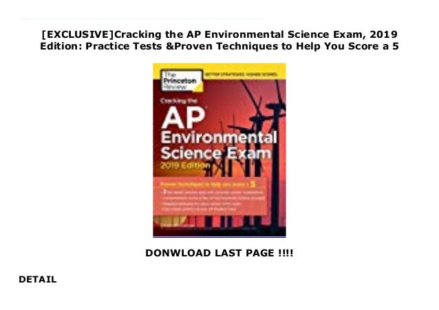 [EXCLUSIVE]Cracking the AP Environmental Science Exam, 2019 Edition ...
