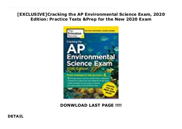 [EXCLUSIVE]Cracking the AP Environmental Science Exam, 2020 Edition ...