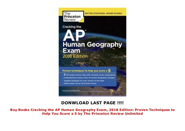 Buy Books Cracking the AP Human Geography Exam, 2018 Edition: Proven ...