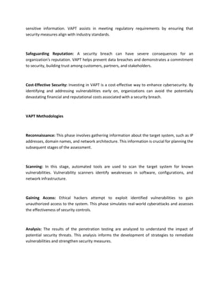 Cracking the Code: The Role of VAPT in Cybersecurity | PDF