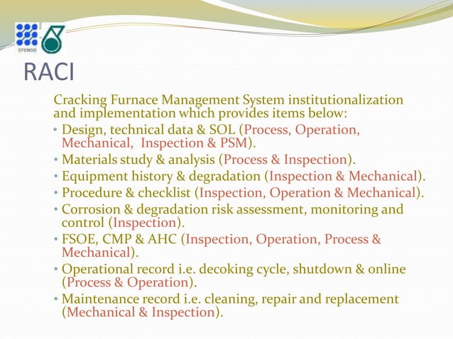 Cracking furnace management system (inspection and monitoring ...
