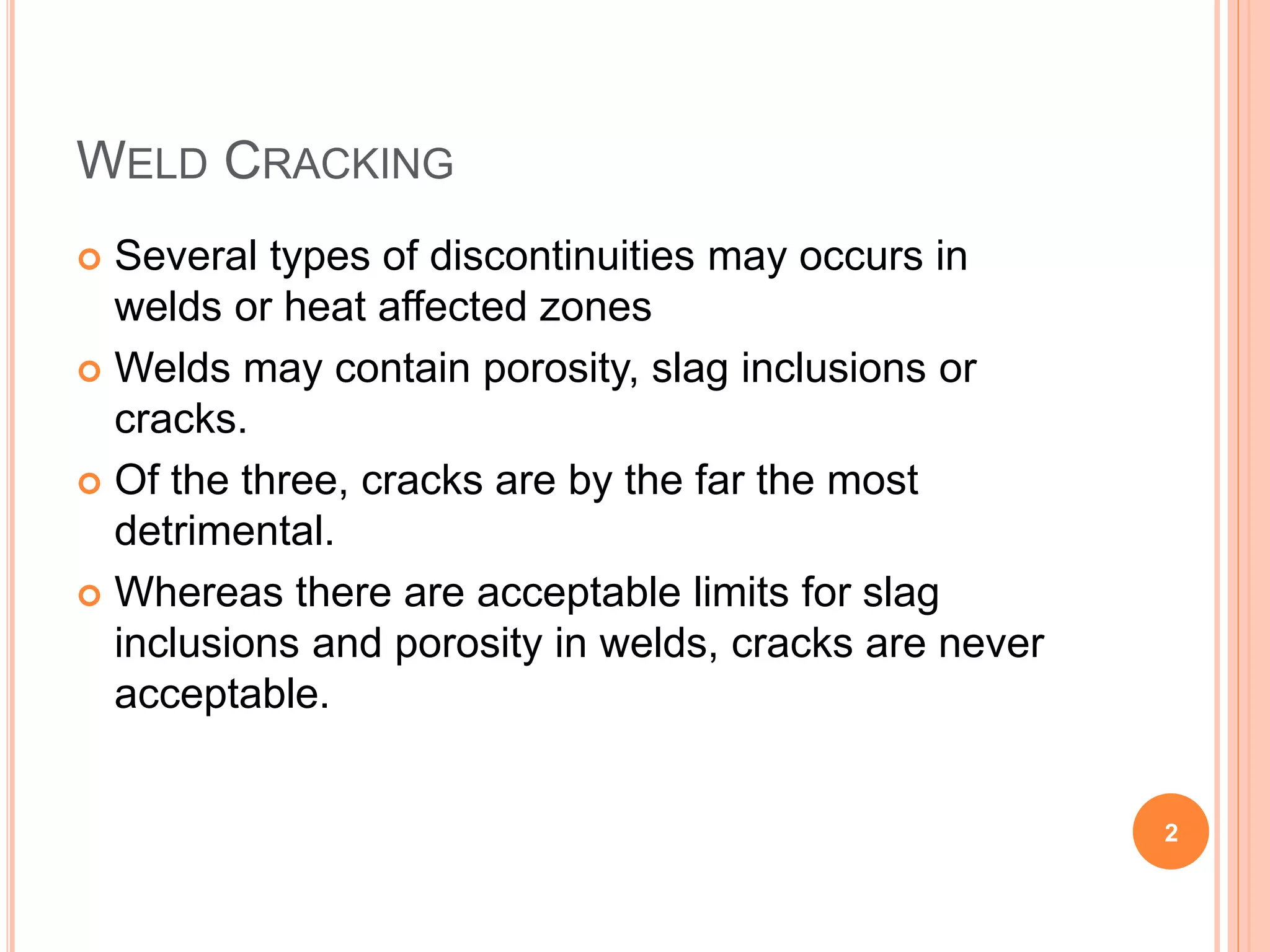 Cracking phenomena in welding | PPTX