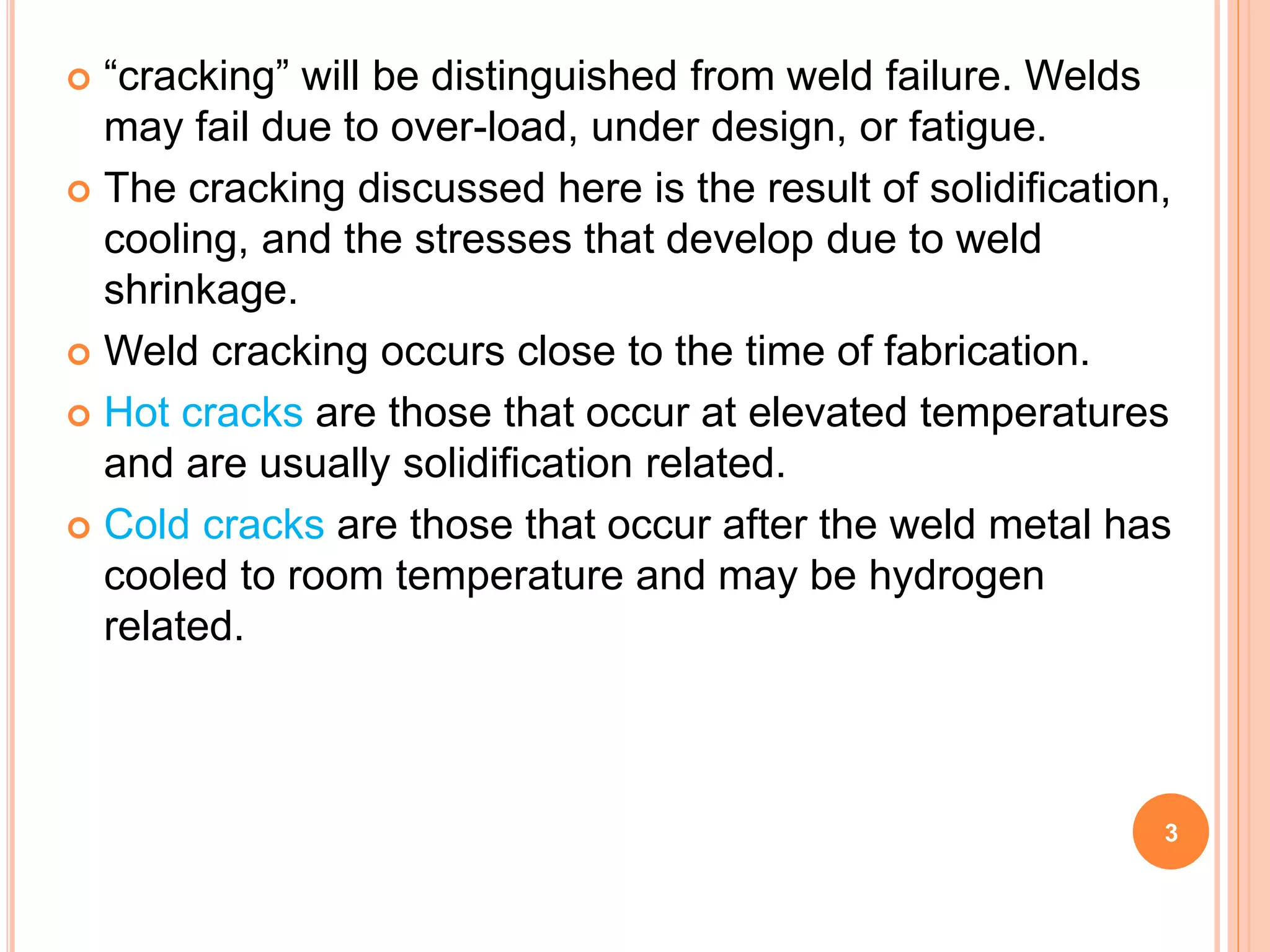Cracking phenomena in welding | PPTX
