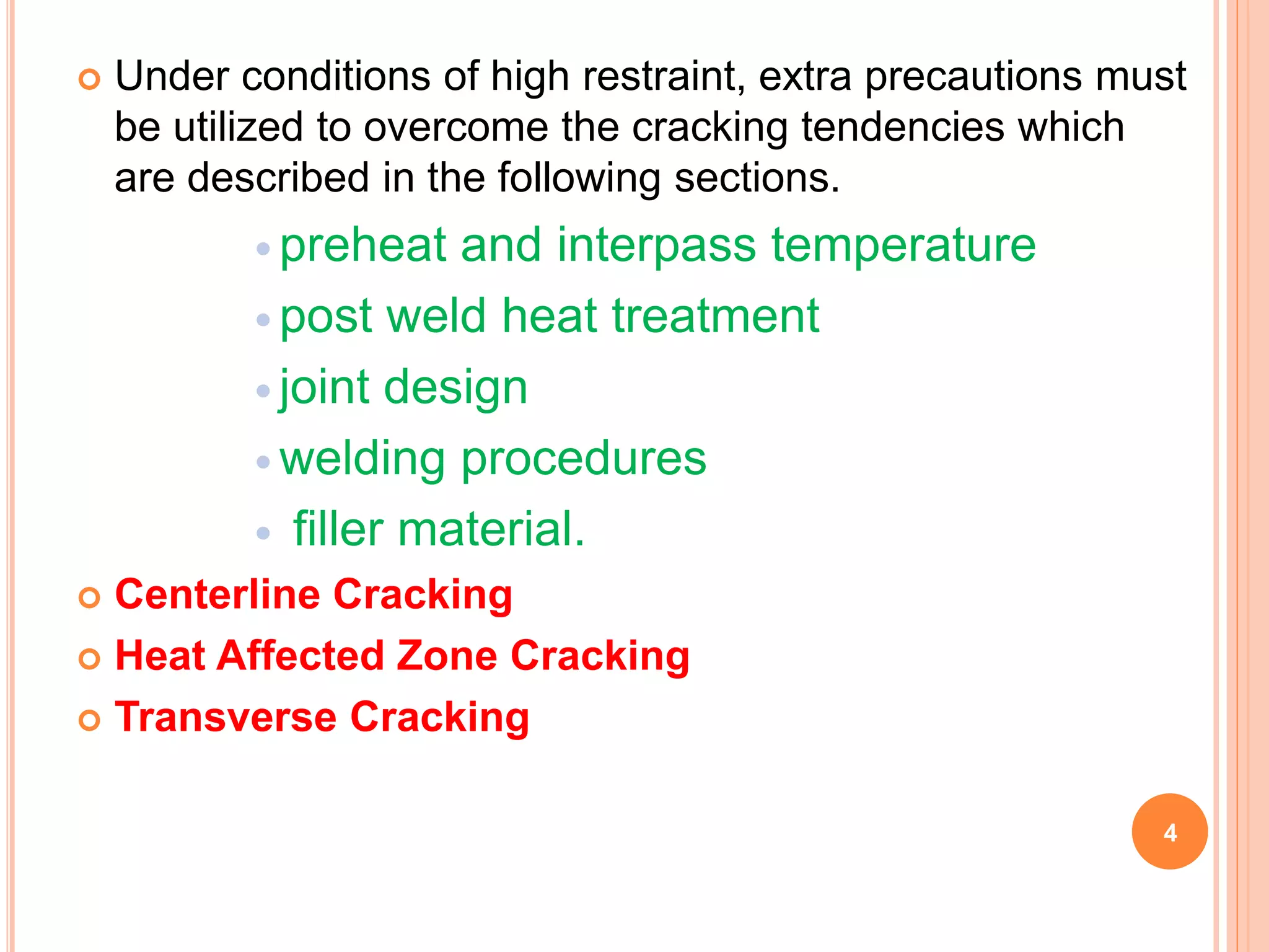 Cracking phenomena in welding | PPTX