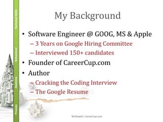 Gayle McDowell: Cracking the coding interview | PPTX