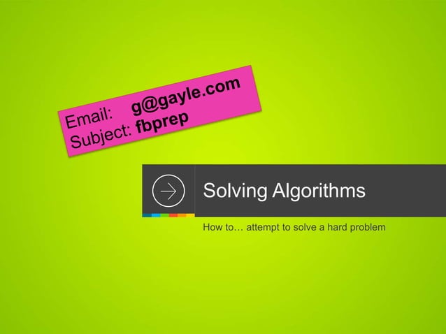 Cracking the Facebook Coding Interview | PPTX