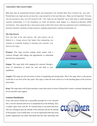 Cracking the sales code | PDF
