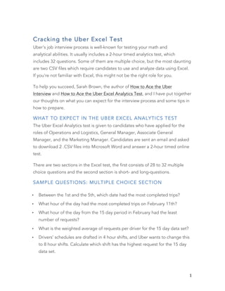 Uber Exam