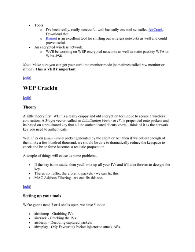 Cracking Wep And Wpa Wireless Networks | PDF